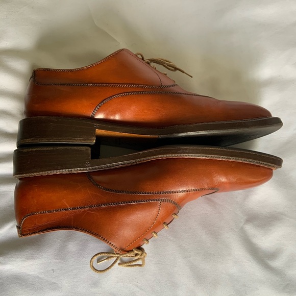 Stefanobi | Shoes | Stefanobi Wingtip Laceup Whisky Leather Shoe Sz85 ...